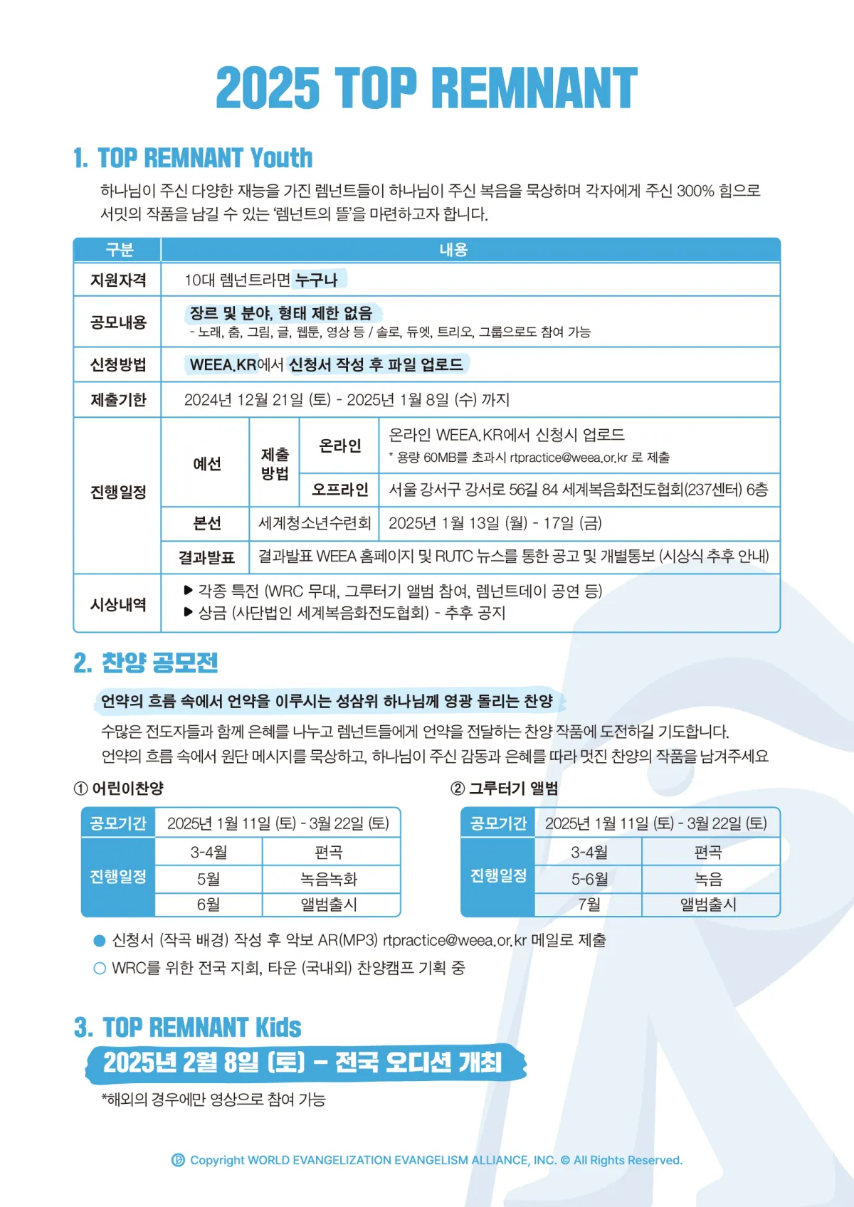 2025 TOP REMNANT – WEEA