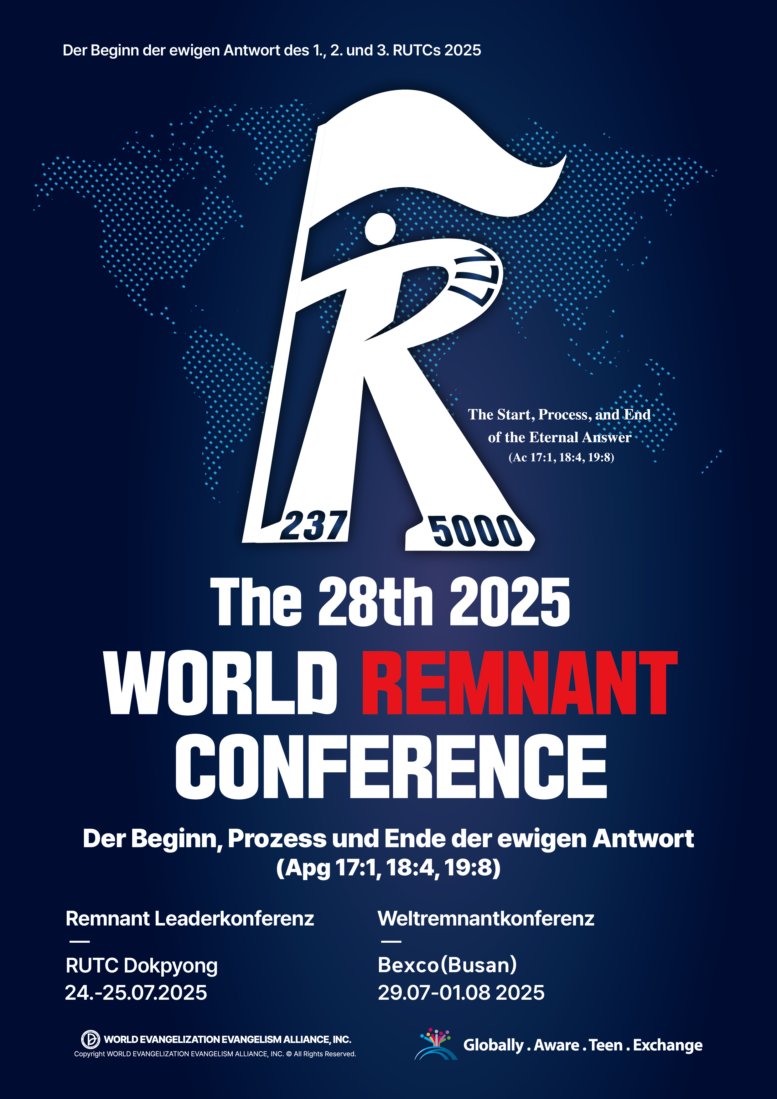 The 28th 2025 World Remnant Conference 다국어 포스터 – WEEA